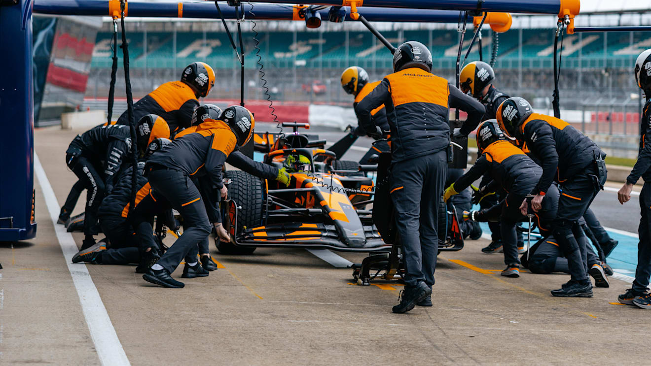 GALLERY: McLaren's 2025 car makes track debut during filming day at Silverstone | Formula 1®
